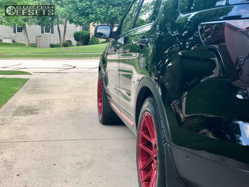 2016 Ford Explorer with 20x10.5 45 Velgen Vmb6 and 295/45R20 Yokohama ...