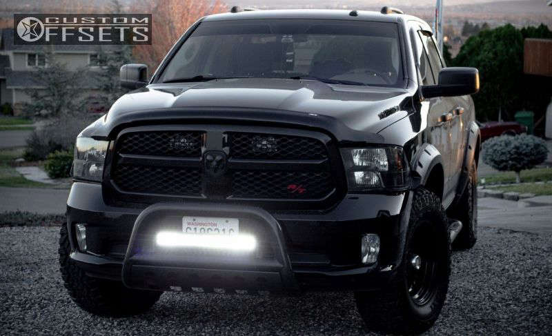 2014 Ram 1500 with 17x8 -12 Vision D Window and 35/12.5R17 Kanati Trail ...