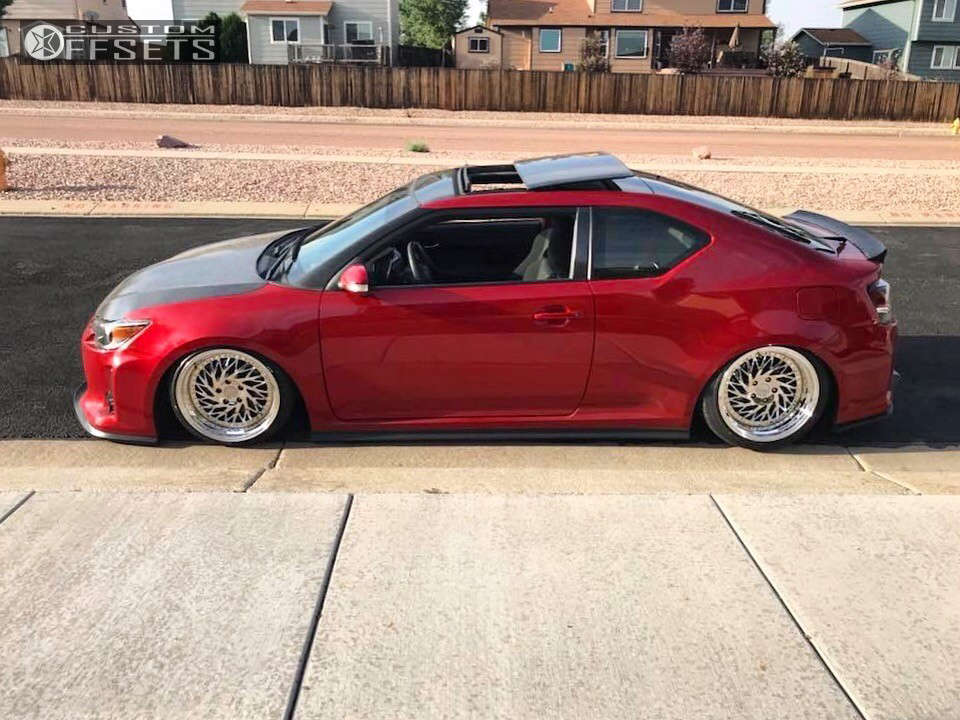 2016 Scion TC with 18x9.5 22 Aodhan Ds03 and 225/35R18 Nankang Ns-1 and ...