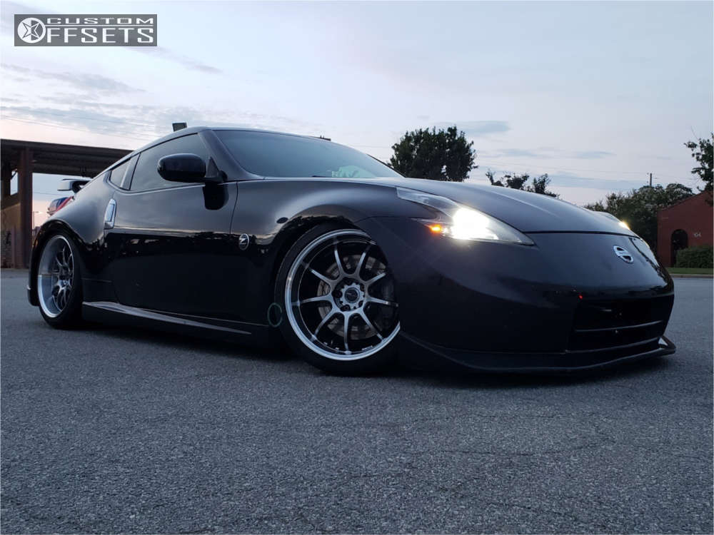 2011 Nissan 370Z with 19x9.5 12 Work D9r and 255/35R19 Ohtsu Fp8000 and Coilovers | Custom Offsets