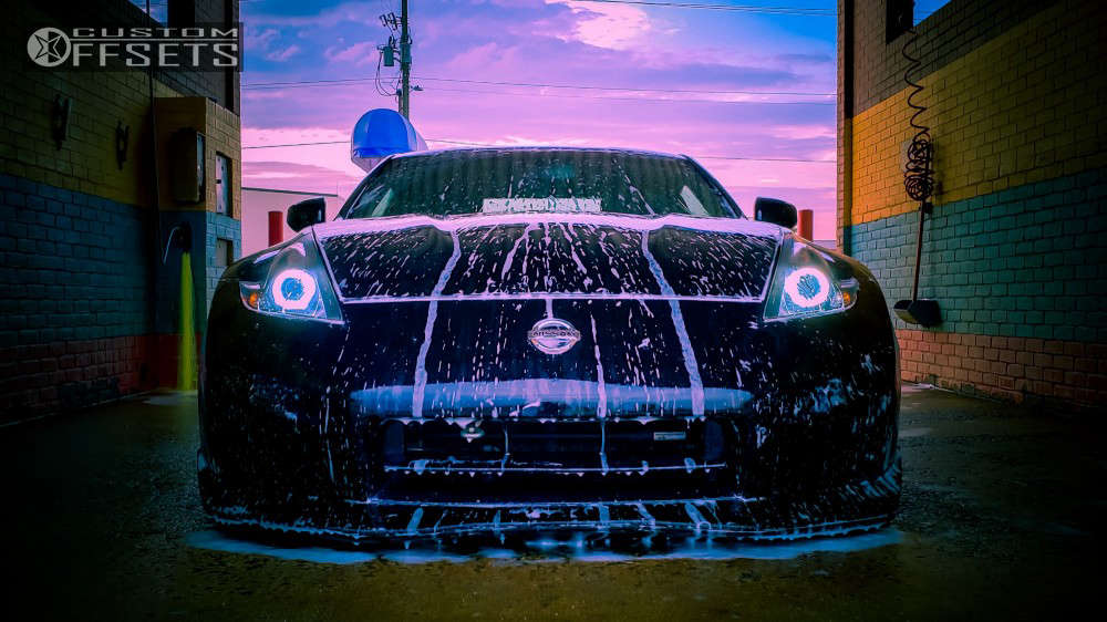 2011 Nissan 370Z with 19x9.5 12 Work D9r and 255/35R19 Ohtsu Fp8000 and ...