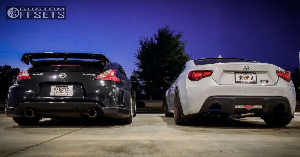 2011 Nissan 370Z with 19x9.5 12 Work D9r and 255/35R19 Ohtsu Fp8000 and ...