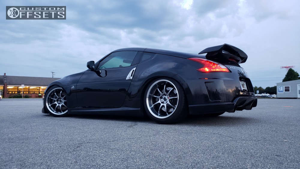2011 Nissan 370Z with 19x9.5 12 Work D9r and 255/35R19 Ohtsu Fp8000 and ...