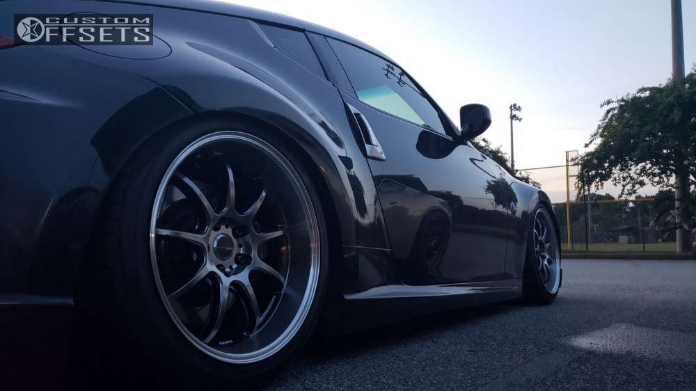 2011 Nissan 370Z with 19x9.5 12 Work D9r and 255/35R19 Ohtsu Fp8000 and ...