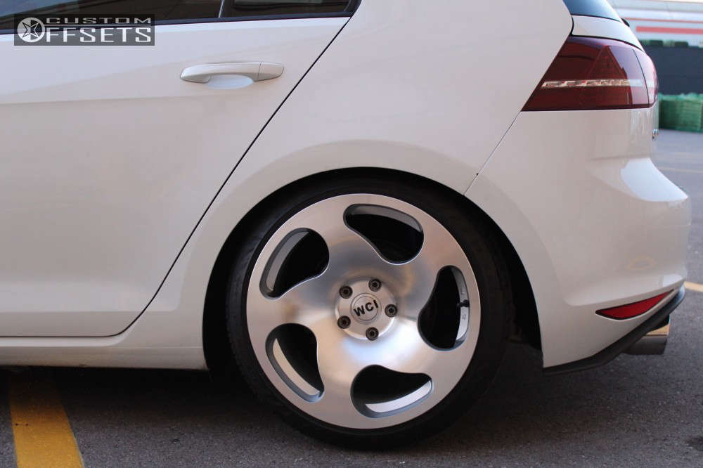 2015 Volkswagen Golf with 18x7.5 35 WatercooledIND CC10 and 215/35R18 ...