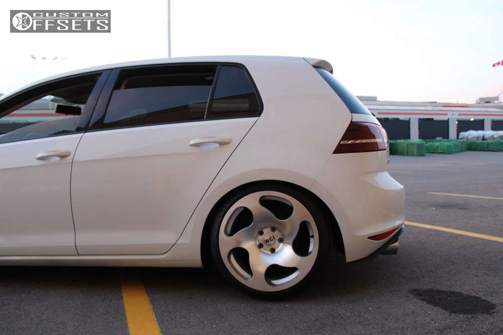 2015 Volkswagen Golf with 18x7.5 35 WatercooledIND CC10 and 215/35R18 ...