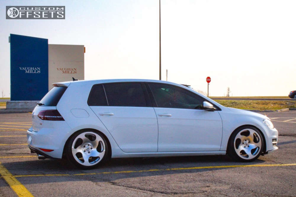 2015 Volkswagen Golf with 18x7.5 35 WatercooledIND CC10 and 215/35R18 ...