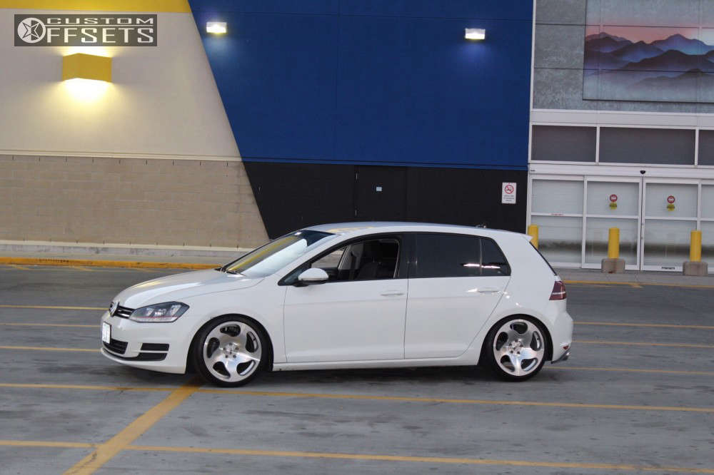 2015 Volkswagen Golf with 18x7.5 35 WatercooledIND CC10 and 215/35R18 ...