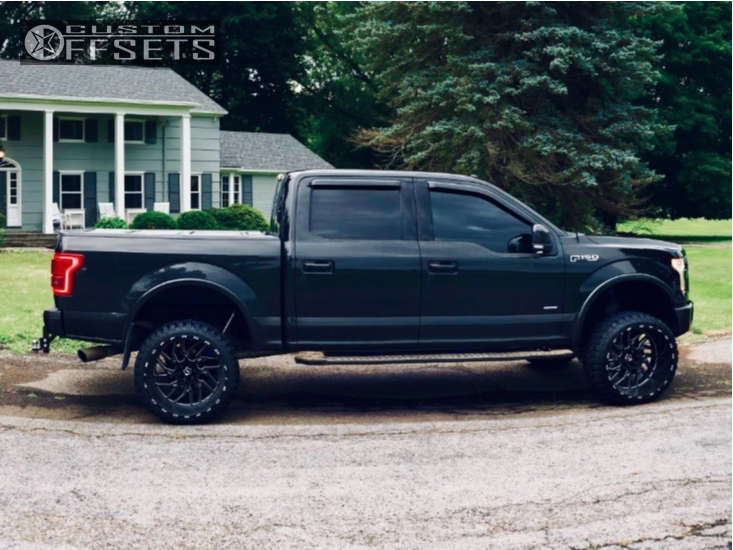 2015 Ford F-150 with 24x14 -76 TIS 544BM and 33/12.5R24 Comforser ...