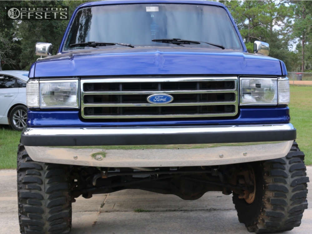 1990 Ford Bronco with 15x14 -88 Bart Wheels Super Trucker and 35/16 ...