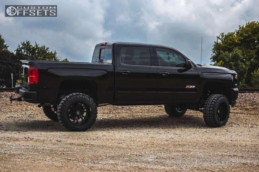 2017 Chevrolet Silverado 1500 with 20x12 -44 Hostile Rage and 35/12 ...