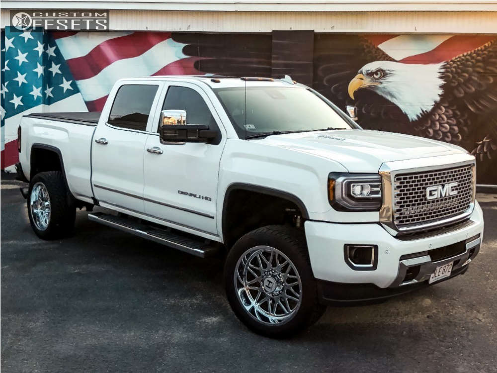 2016 GMC Sierra 2500 HD with 22x10 -25 Hostile Blaze and 305/45R22 Toyo ...