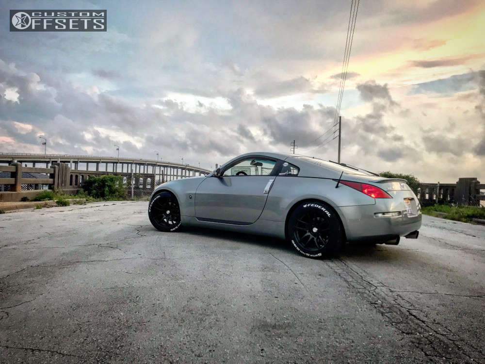 2014 Nissan 350Z with 18x9.5 22 ESR Sr08 and 255/40R18 Federal SS595 ...