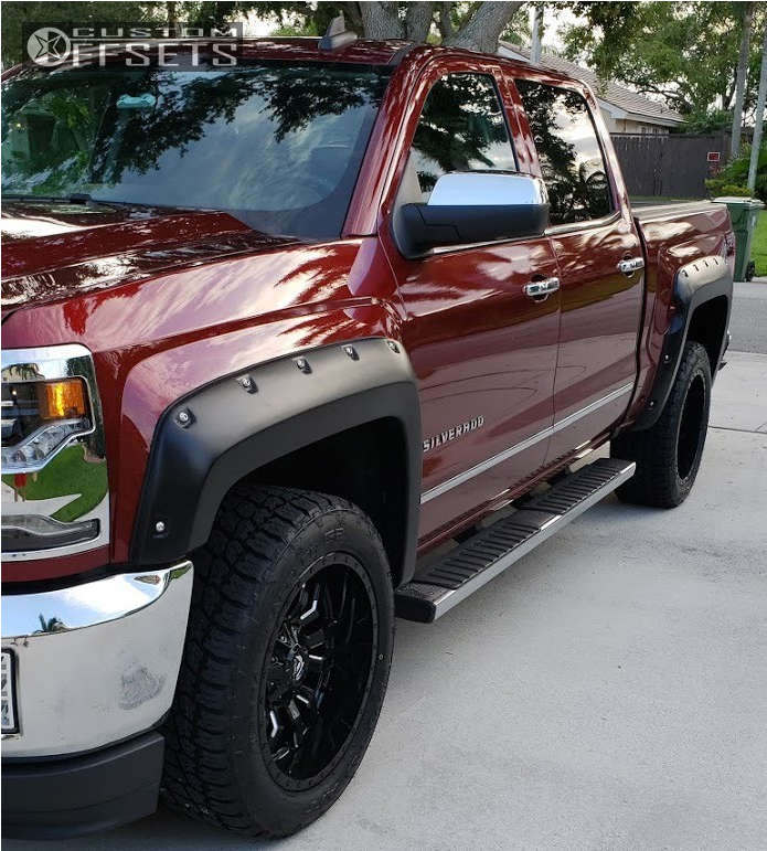 2017 Chevrolet Silverado 1500 with 20x10 -18 Fuel Sledge and 265/50R20 ...