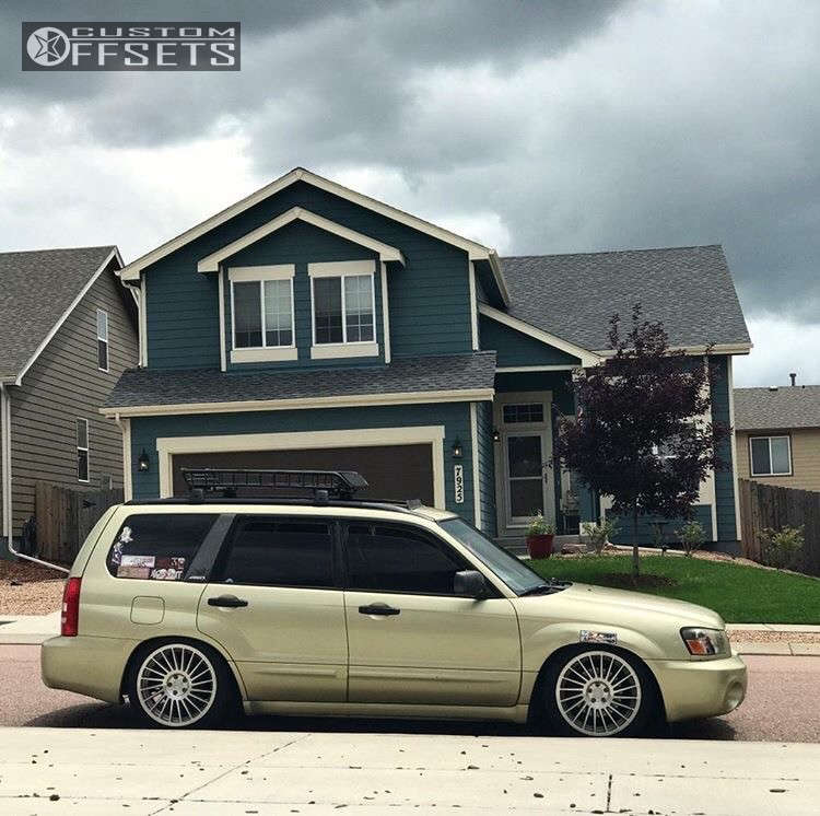2004 Subaru Forester with 18x8.5 45 Rotiform Ind-t and 215/45R18 ...