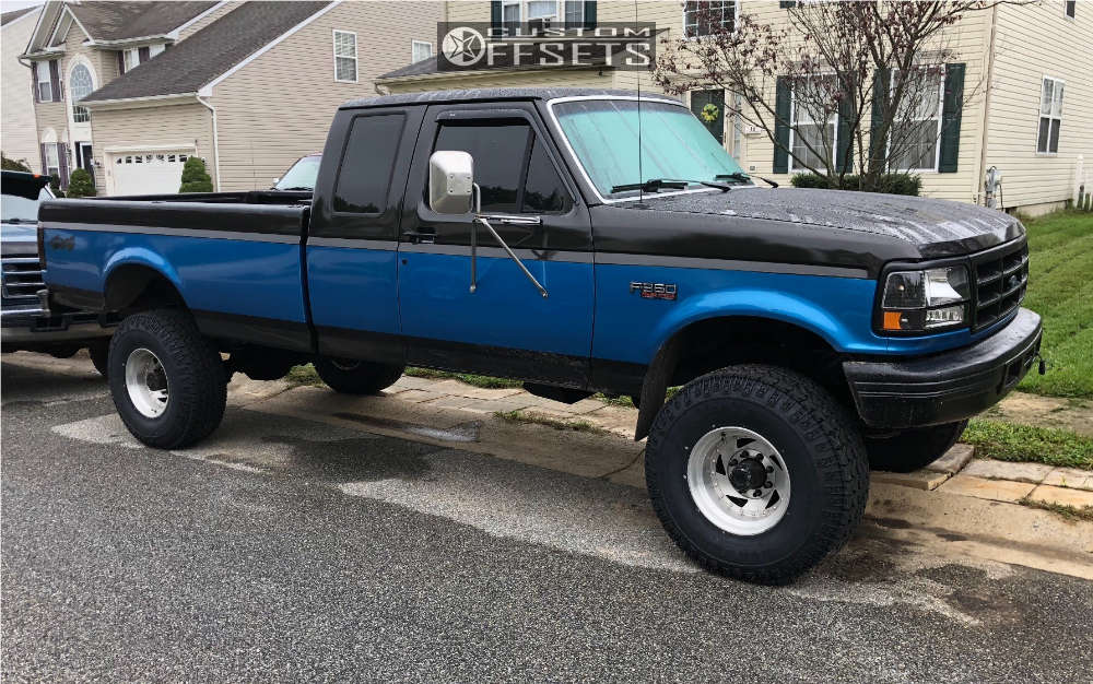 1997 Ford F-350 with 16.5x9.75 -45 American Racing Sawblade and 35/12 ...