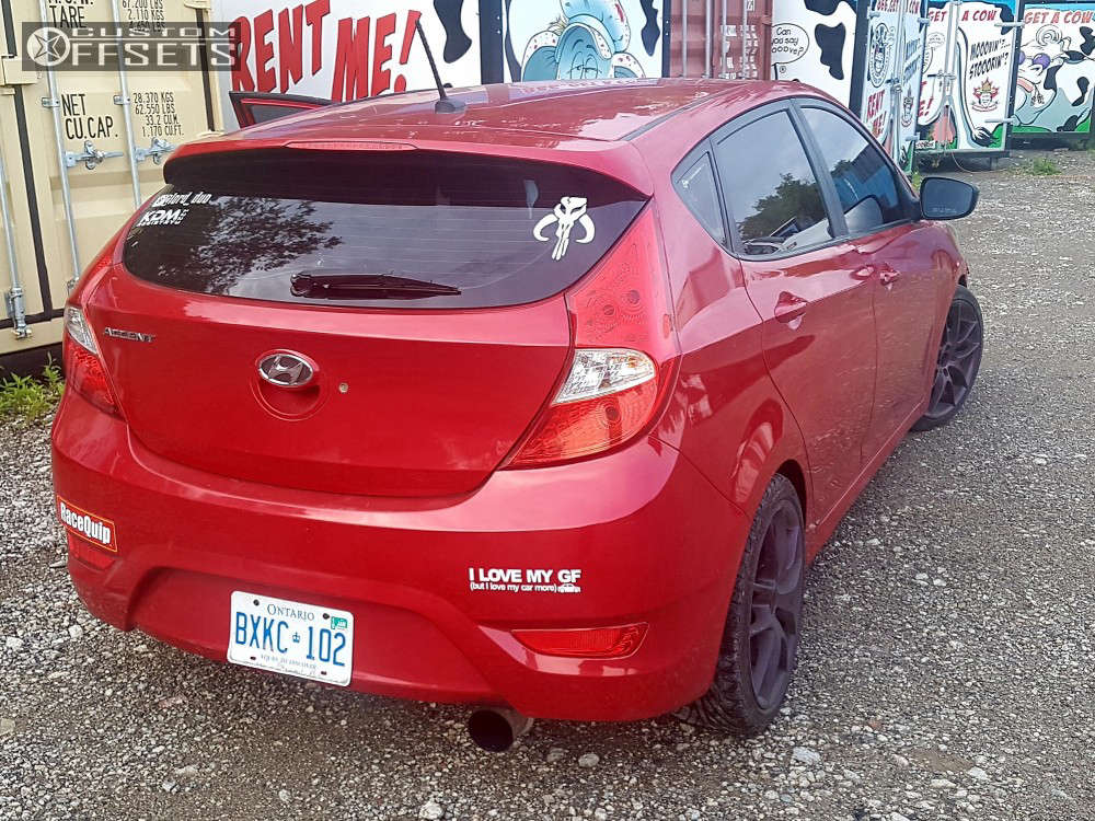 2015 Hyundai Accent with 17x7.5 40 ROH Adrenaline and 205/40R17 Falken ...