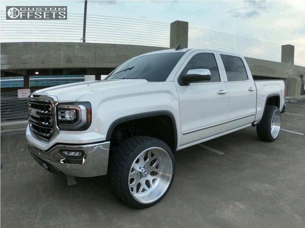 2017 GMC Sierra 1500 with 24x12 -40 American Force Flux Ss and 32/11 ...