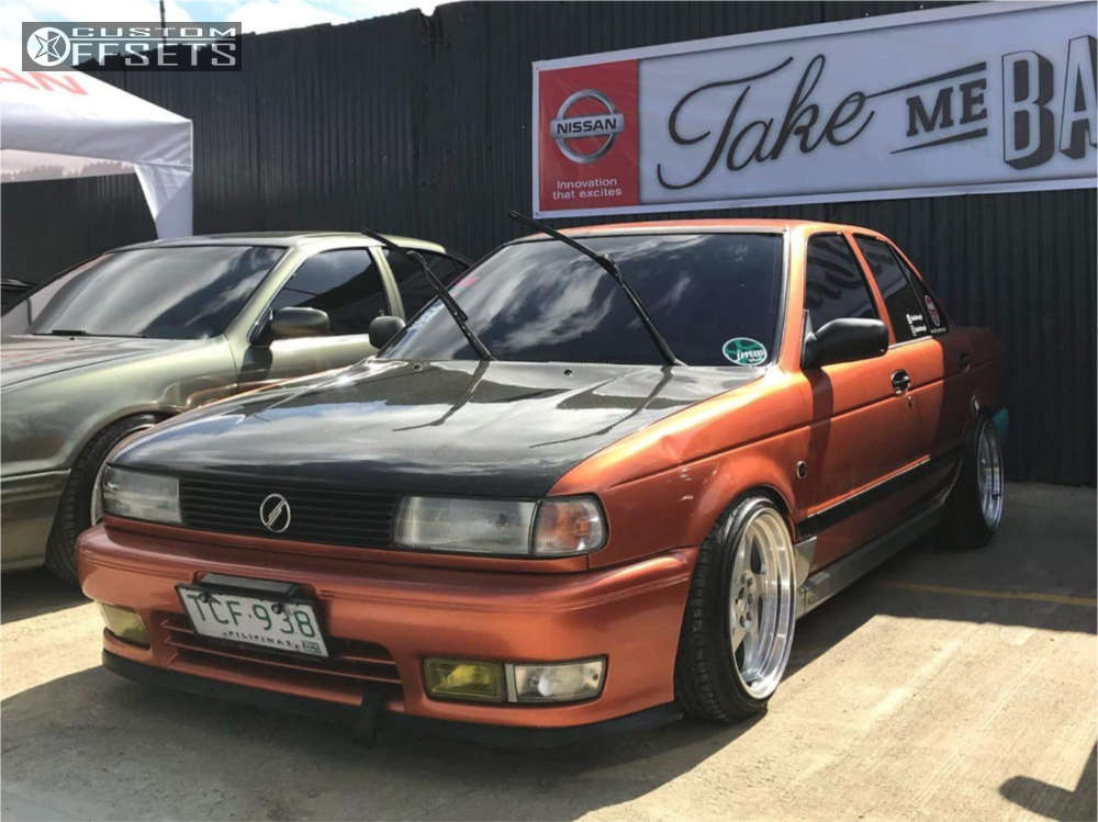 1991 Nissan Sentra with 16x9 30 Rotiform Tmb and 195/45R16 Sailun ...