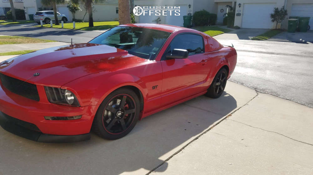 2005 Ford Mustang with 18x8 45 Motegi Mr116 and 245/40R18 Michelin ...