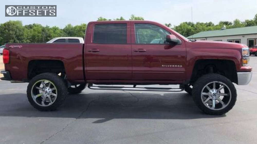 2015 Chevrolet Silverado 1500 with 22x12 -44 Cali Offroad Busted and 35 ...