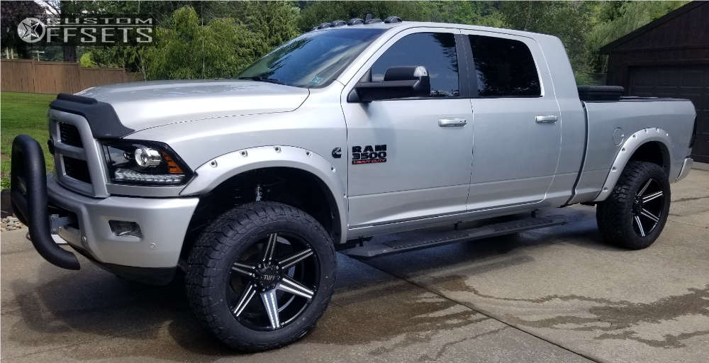 2016 Ram 3500 with 22x10 -25 Tuff T12 and 325/50R22 Fuel Gripper At and ...