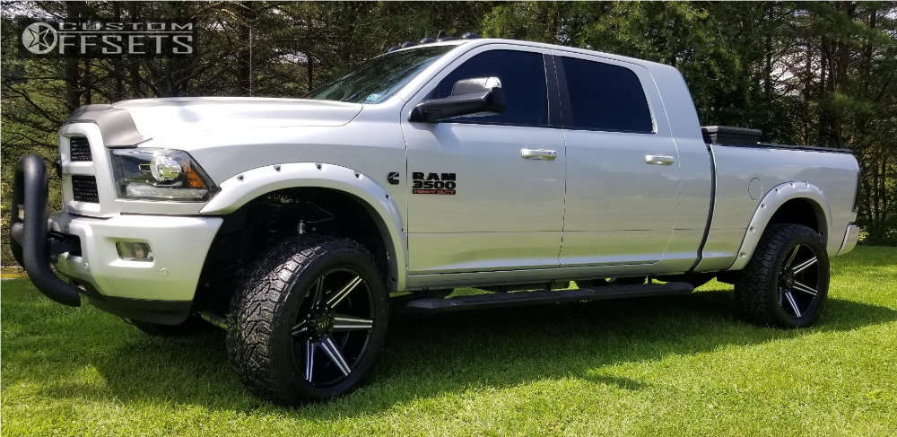 2016 Ram 3500 with 22x10 -25 Tuff T12 and 325/50R22 Fuel Gripper At and ...