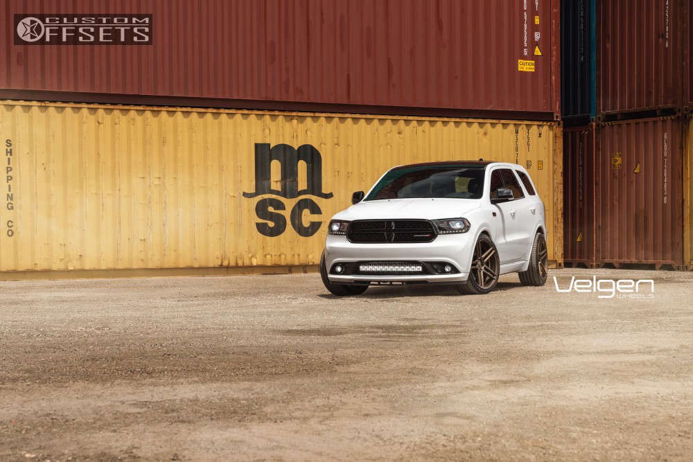2016 Dodge Durango with 22x10.5 35 Velgen Split5 and 285/35R22 Delinte ...