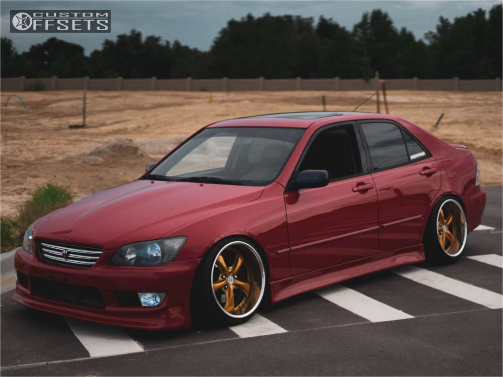 2005 Lexus IS300 with 18x9.5 5 Work VS KF and 215/35R18 Federal SS595 ...