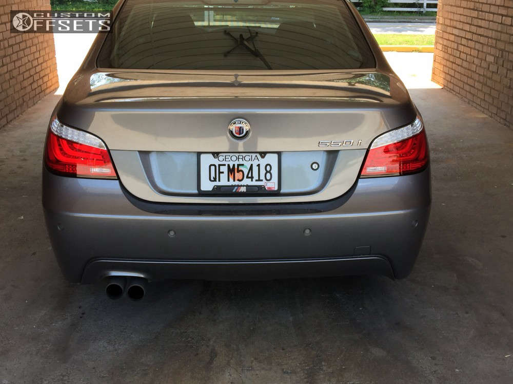 2008 BMW 550i with 19x9.5 35 ESR Sr01 and 255/35R19 Firestone Firehawk ...