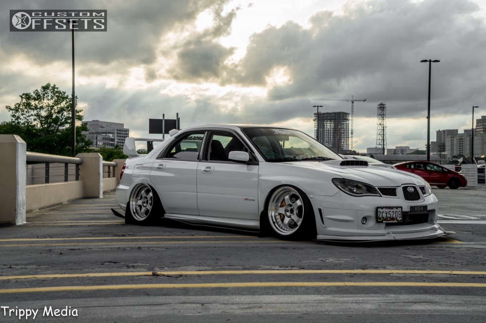 2006 Subaru WRX STI with 18x10.5 22 ESR Sr06 and 225/40R18 Toyo Tires ...