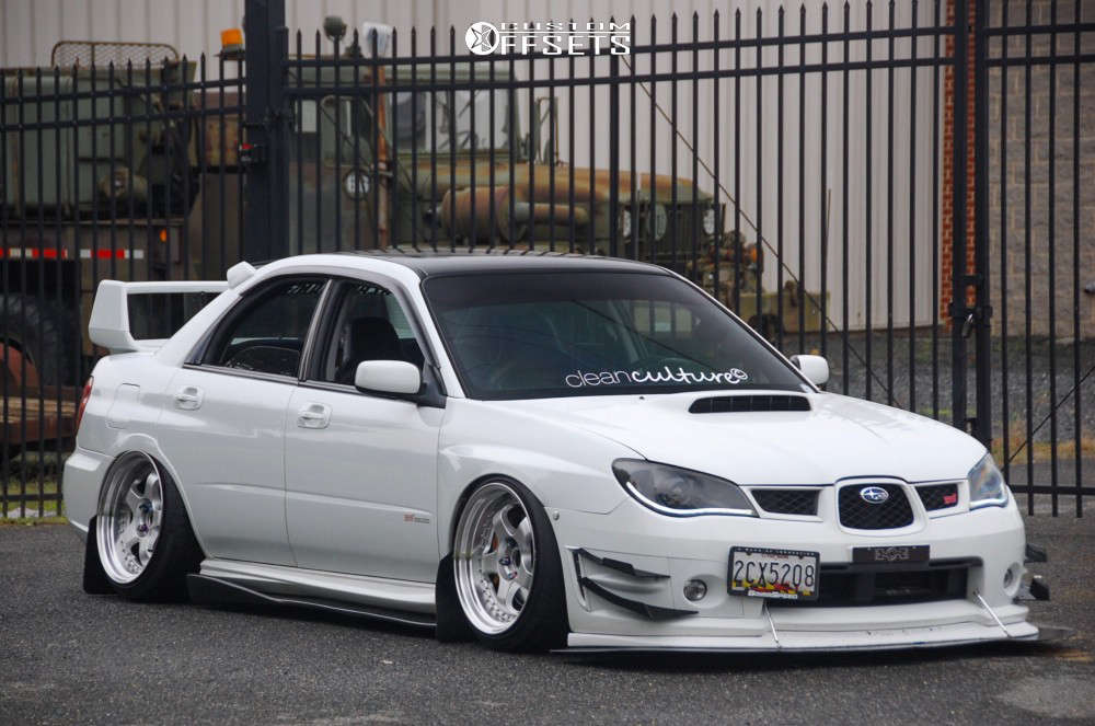 2006 Subaru WRX STI with 18x10.5 22 ESR Sr06 and 225/40R18 Toyo Tires ...