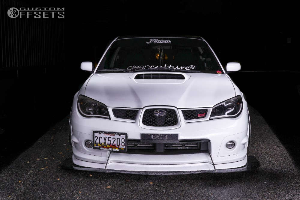 2006 Subaru WRX STI with 18x10.5 22 ESR Sr06 and 225/40R18 Toyo Tires ...