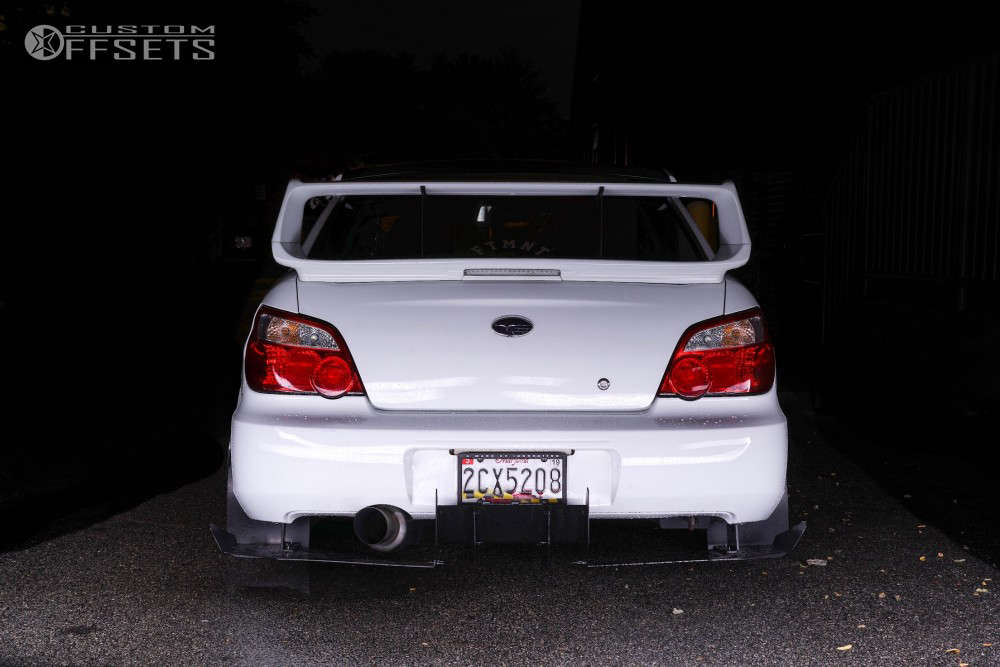 2006 Subaru WRX STI with 18x10.5 22 ESR Sr06 and 225/40R18 Toyo Tires ...
