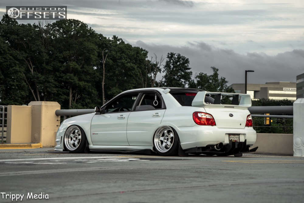 2006 Subaru WRX STI with 18x10.5 22 ESR Sr06 and 225/40R18 Toyo Tires ...