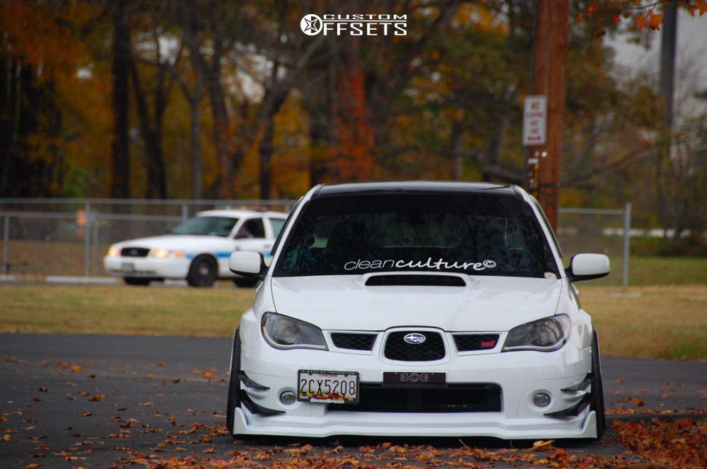 2006 Subaru WRX STI with 18x10.5 22 ESR Sr06 and 225/40R18 Toyo Tires ...