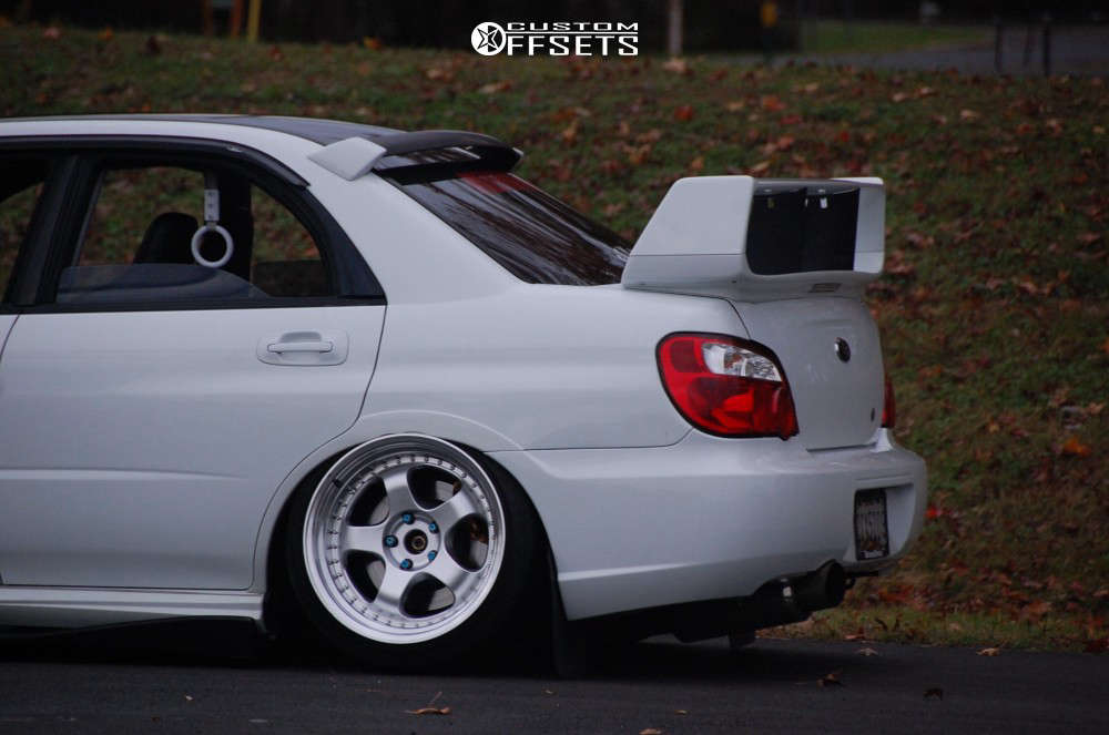 2006 Subaru WRX STI with 18x10.5 22 ESR Sr06 and 225/40R18 Toyo Tires ...