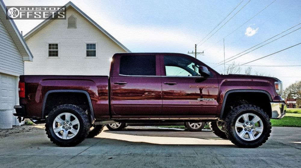 2014 GMC Sierra 1500 with 20x9 27 OEM Wheels Spaced Out Stockers and 35 ...