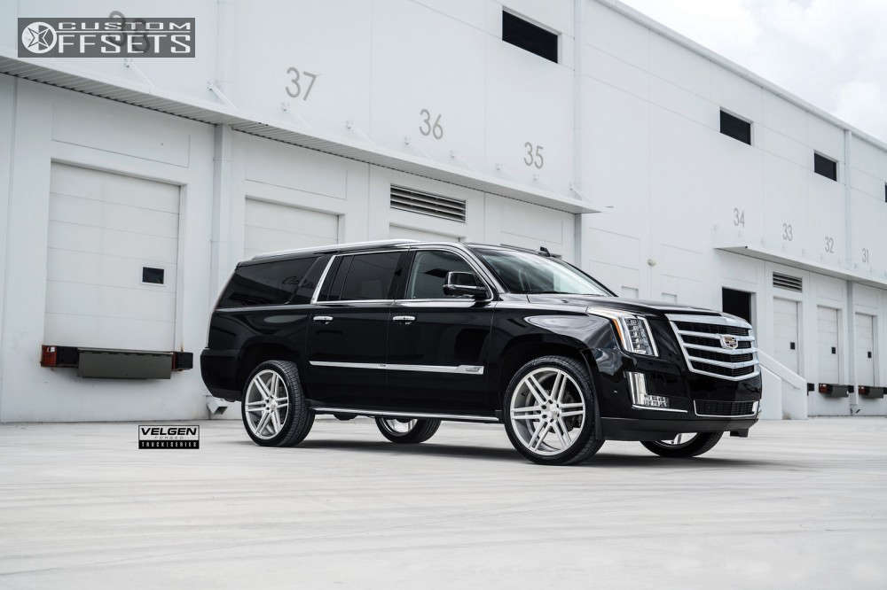 2017 Cadillac Escalade with 24x10 30 Velgen VFT6 and 305/35R24 Delinte ...