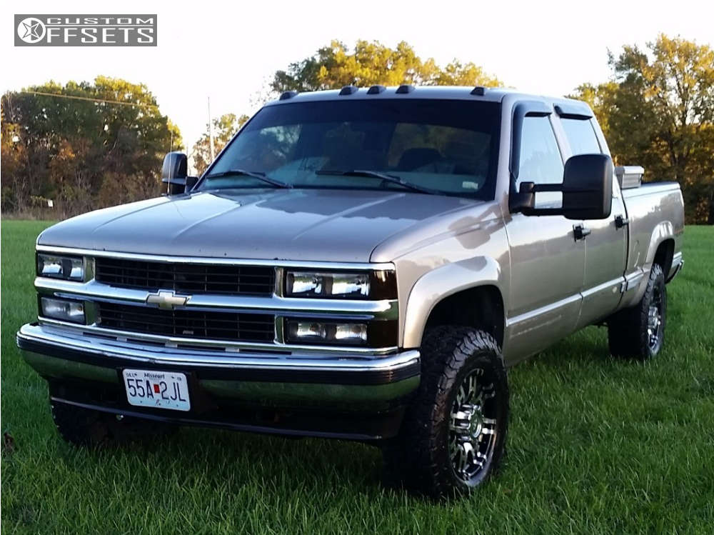 1999 Chevrolet K2500 with 17x8 0 Helo He835 and 285/70R17 BFGoodrich ...