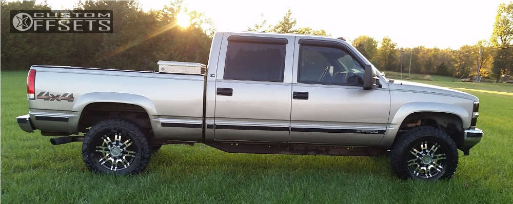 1999 Chevrolet K2500 with 17x8 0 Helo He835 and 285/70R17 BFGoodrich ...