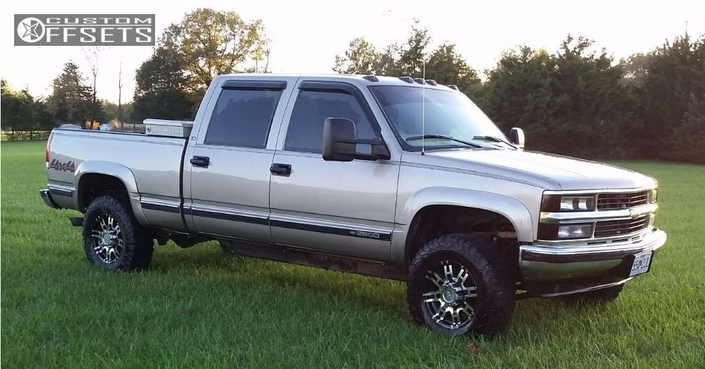 1999 Chevrolet K2500 with 17x8 0 Helo He835 and 285/70R17 BFGoodrich ...
