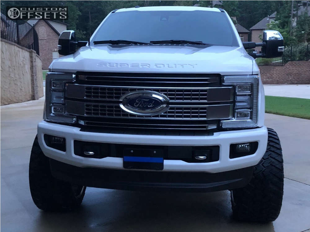 2018 Ford F-250 Super Duty with 24x14 -76 Hostile Rage and 375/40R24 ...