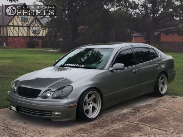 2002 Lexus GS300 with 18x10 25 Varrstoen Mk2 and 235/40R18 Nitto Nt555 ...