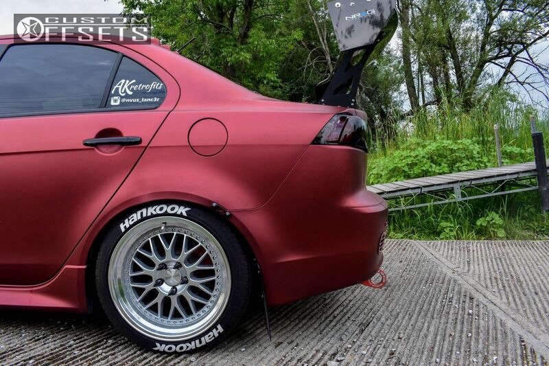 2011 Mitsubishi Lancer with 18x8.5 30 ESR Sr01 and 215/45R18 Hankook ...