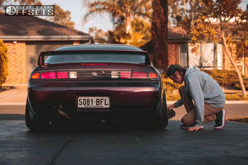 1998 Nissan S14 with 18x9 12 Work VS XX and 215/35R18 Accelera Phi and ...