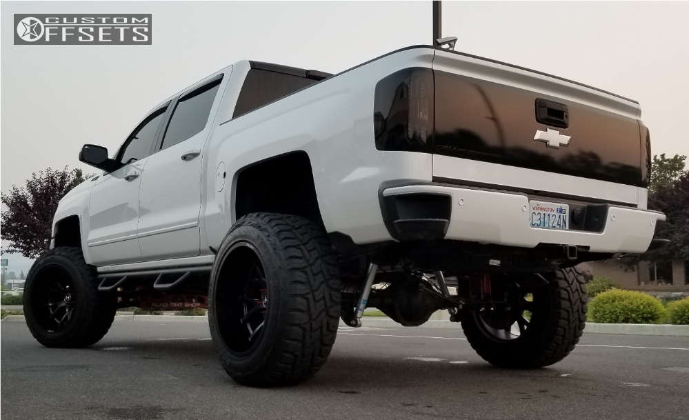 2018 Chevrolet Silverado 1500 with 22x14 -76 Hostile Rage and 37/13.5R22 Toyo Tires Open Country ...