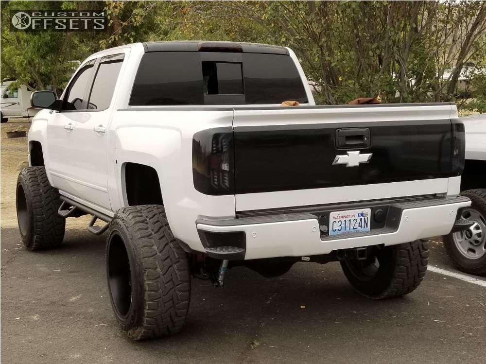 2018 Chevrolet Silverado 1500 with 22x14 -76 Hostile Rage and 37/13.5R22 Toyo Tires Open Country ...