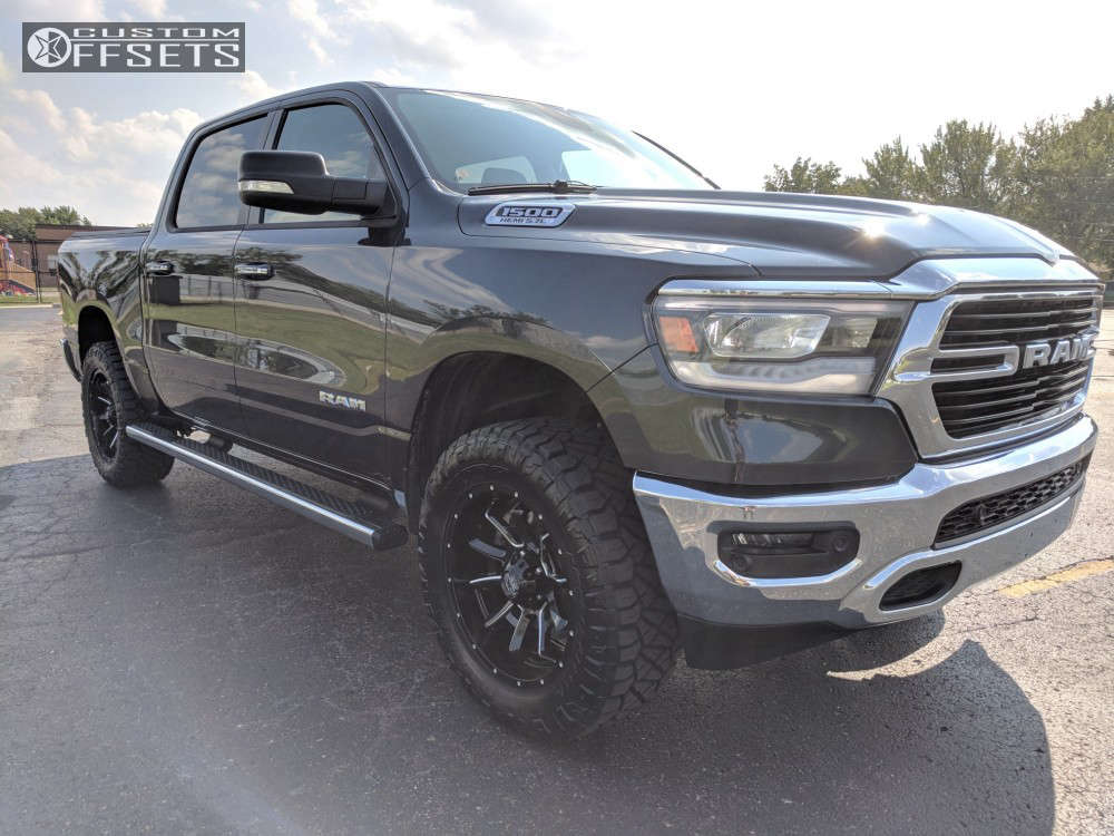 2019 Ram 1500 with 20x9 12 Vision Bomb and 295/60R20 Nitto Ridge ...