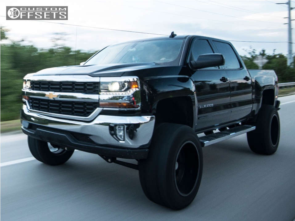 2017 Chevrolet Silverado 1500 with 22x12 -44 Axe Offroad Ax1.0 and 37/12.5R22 Nitto Ridge ...